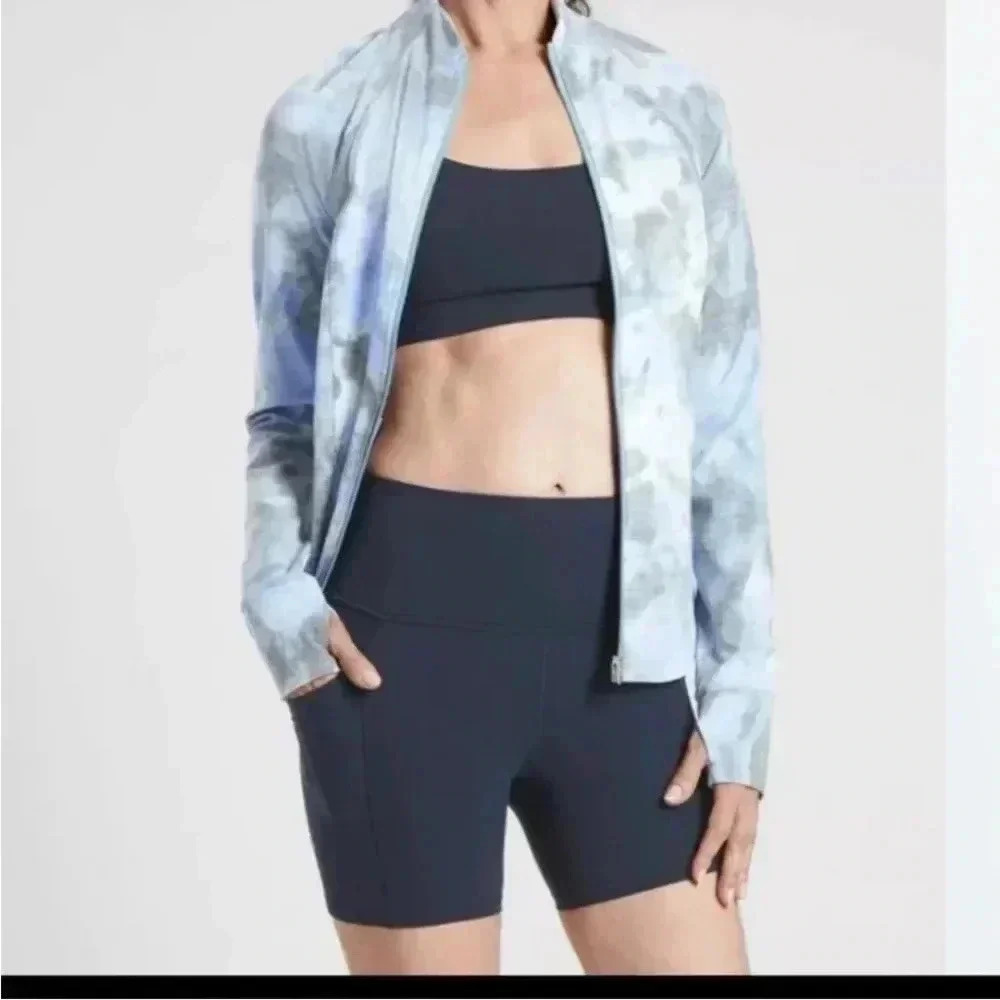 Athleta Salutation Jacquard Jacket Size Large - Gem